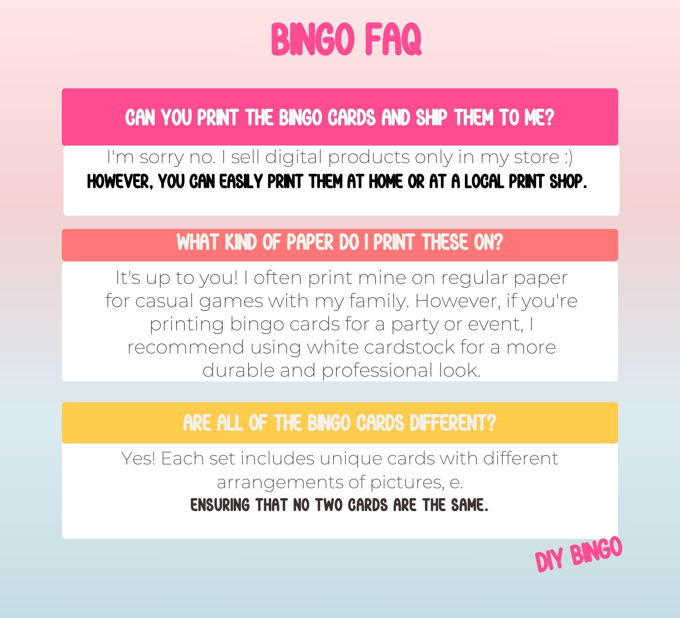 Winter Bingo for Winter School Birthday, Winter Wonderland Party Game ...