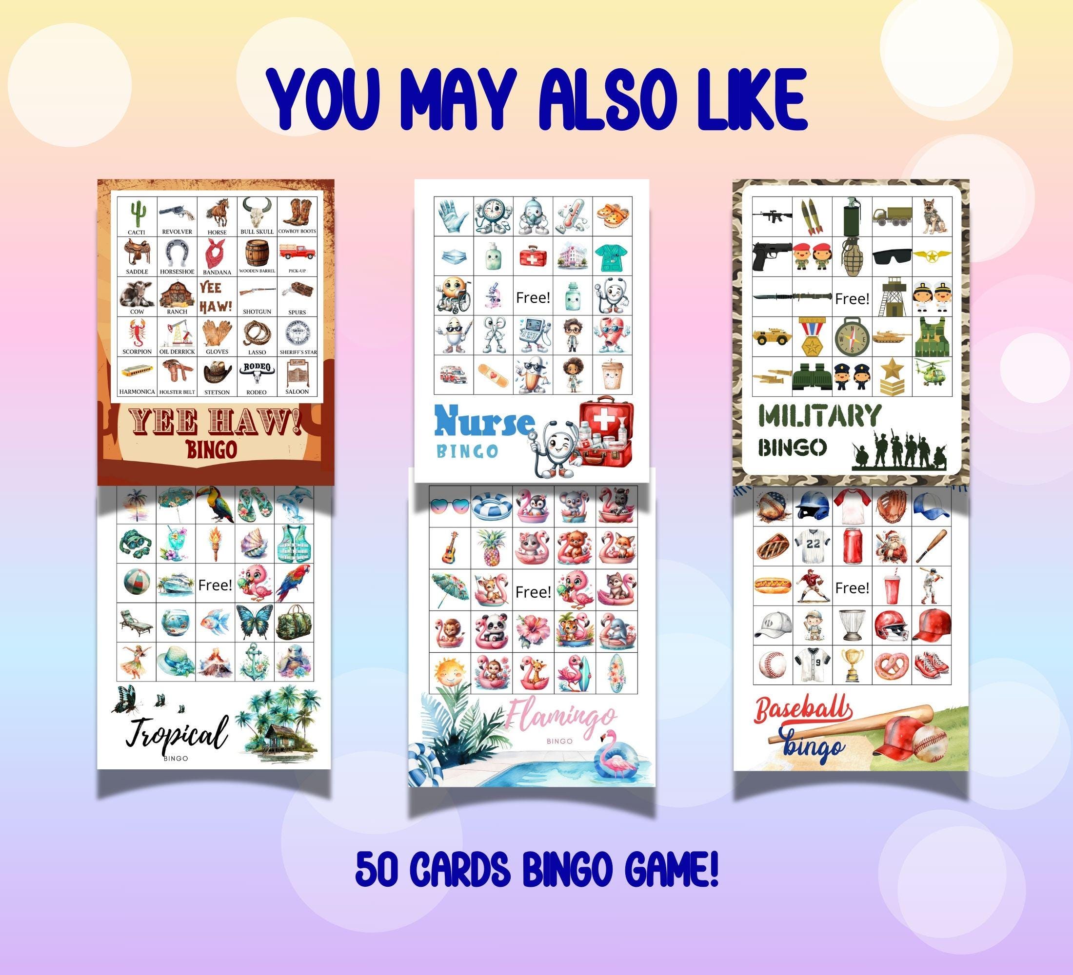 Road Trip Bingo, 50 Car Bingo Cards, Travel Game, Holiday Bingo Boards ...