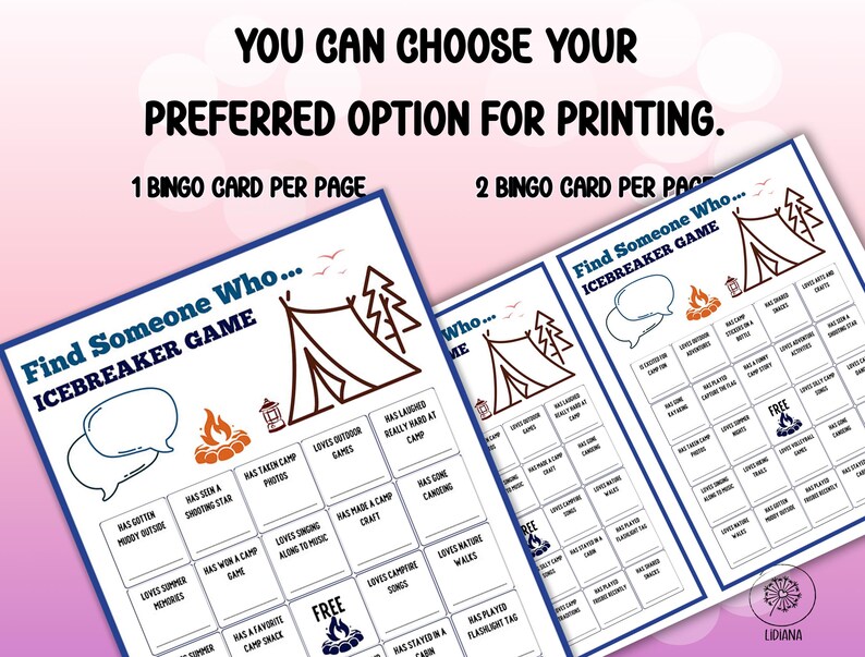Summer Camp Find Someone Who Bingo, Icebreaker Game Printable, Group ...