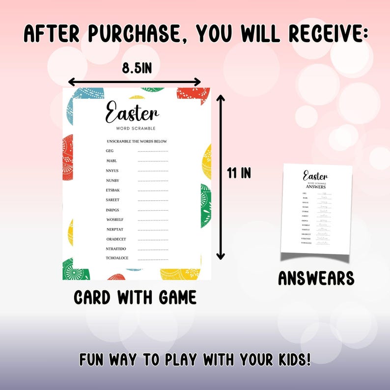Printable Easter Games for Kids: Christian Emoji Scramble, Left Right ...