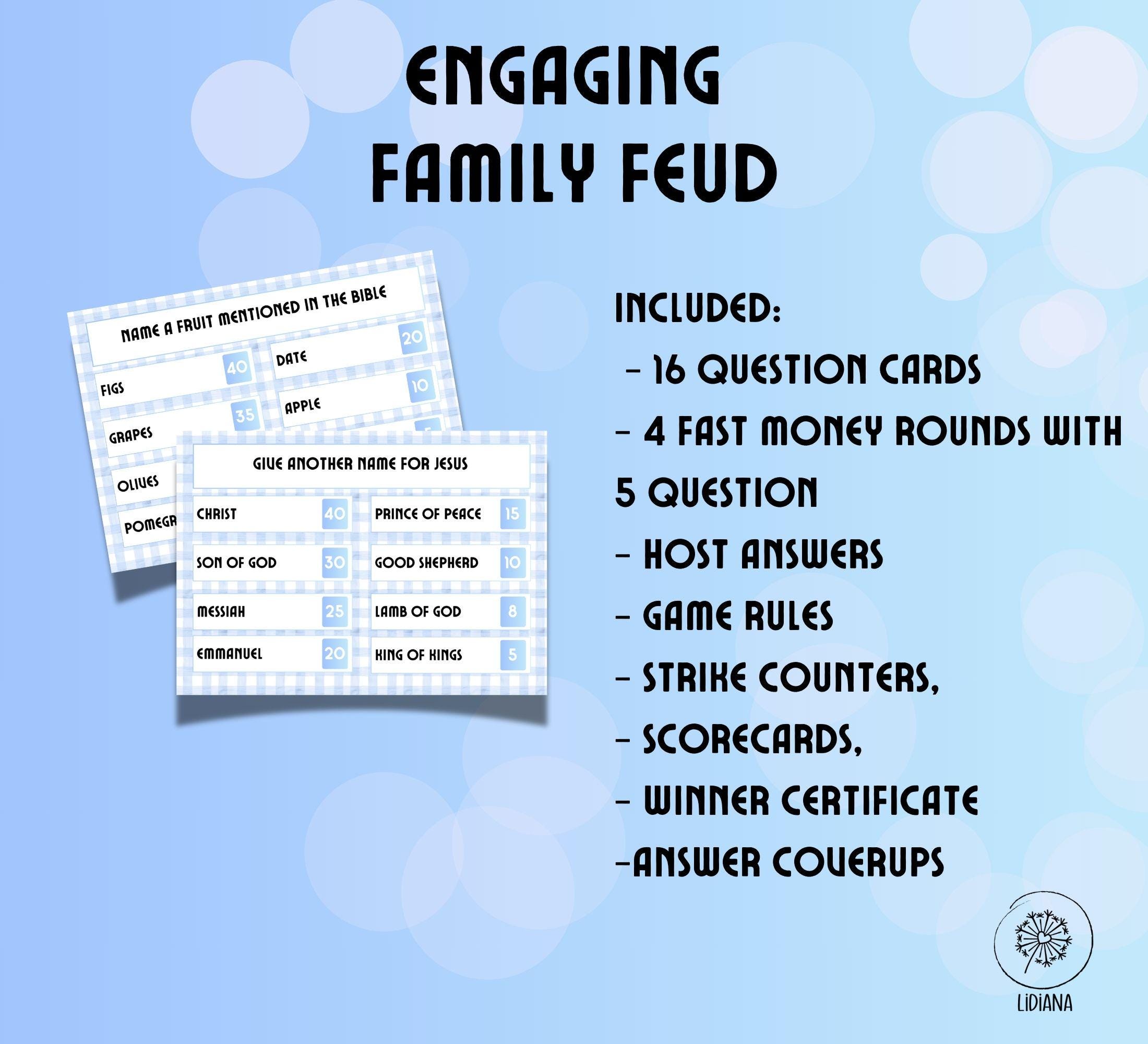 Christian Bible Friendly Feud Game: Church Family Activity (digital ...