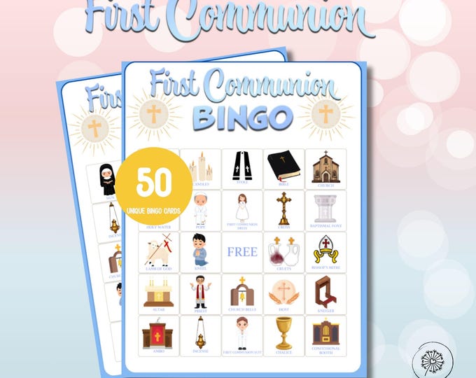 First Communion BINGO Printable Game | Instant Download | Classroom ...