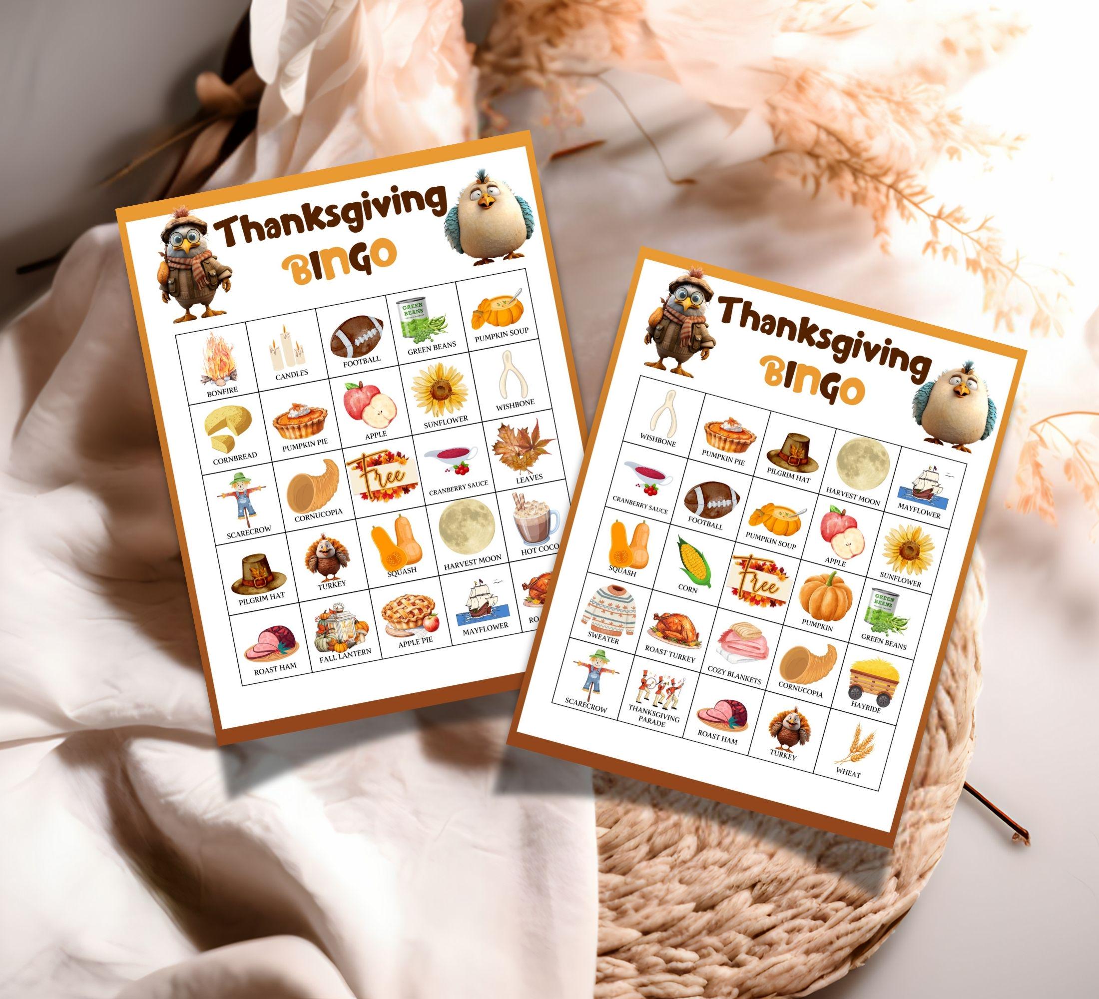 Friendsgiving Bingo for Kids, 50 Printable Funny Thanksgiving Dinner ...