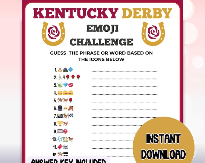 Emoji Kentucky Derby Spiel, Kentucky Derby Spiel, Emoji Kentucky Derby ...