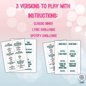 Christmas Songs Bingo Game: 50 Unique Cards With Spotify Playlist ...
