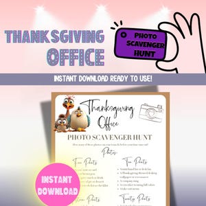 Thanksgiving Office Photo Scavenger Hunt: Team Building Game (digital ...