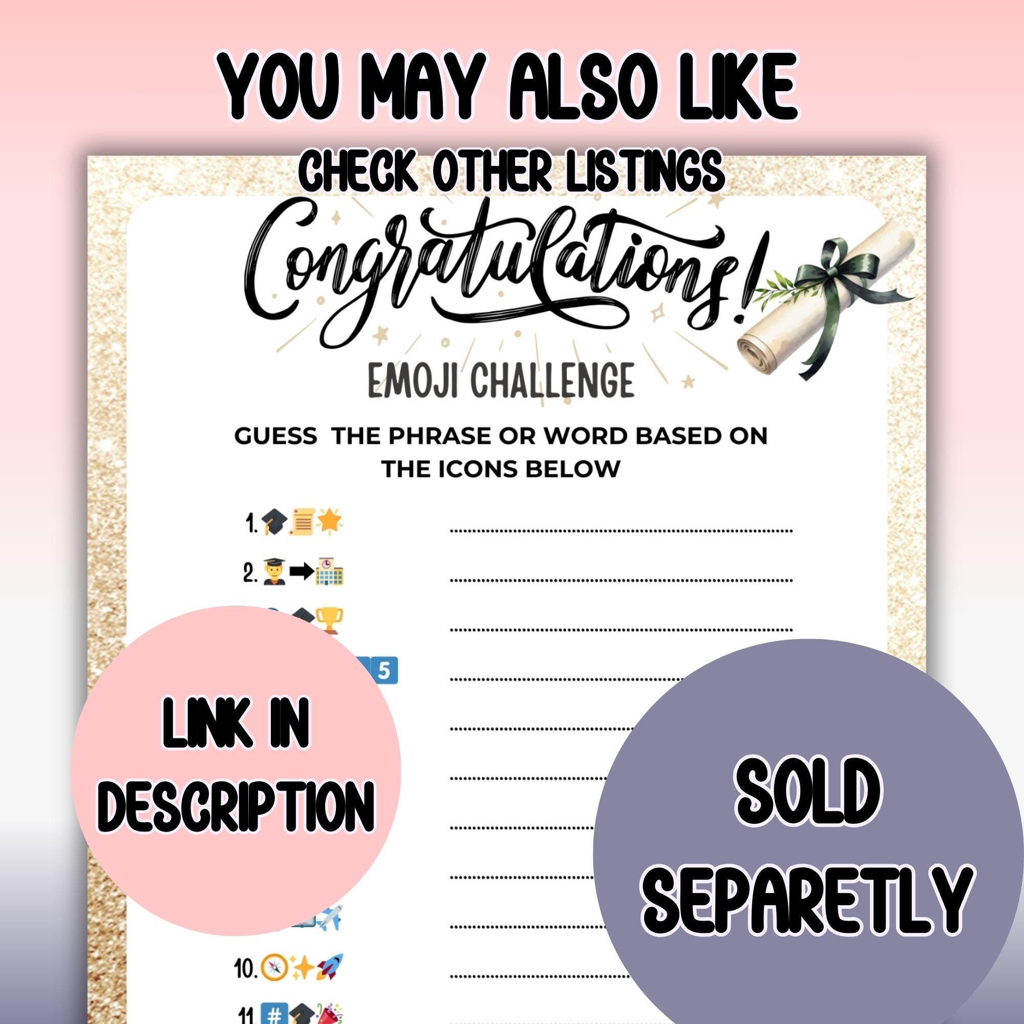 Graduation Left Right Game: Pass the Prize (PDF) - Etsy