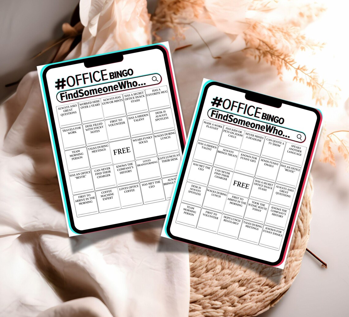 Office Party Bingo Game: Team Building, Coworker Icebreaker (digital ...