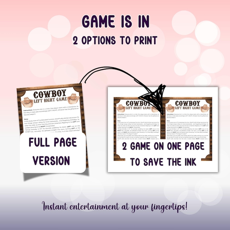 Birthday Cowboy Game (left-right). Wild West Pass the Prize. Cowboy ...