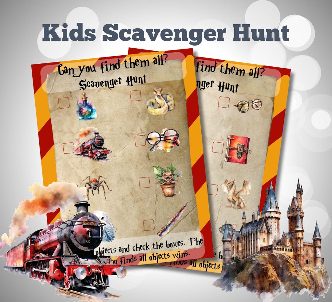 Editable Wizard Scavenger Hunt: Magic School Party Game (digital ...