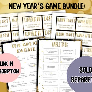 New Year's Eve Dicebreaker Game: Printable Party Icebreaker (digital ...