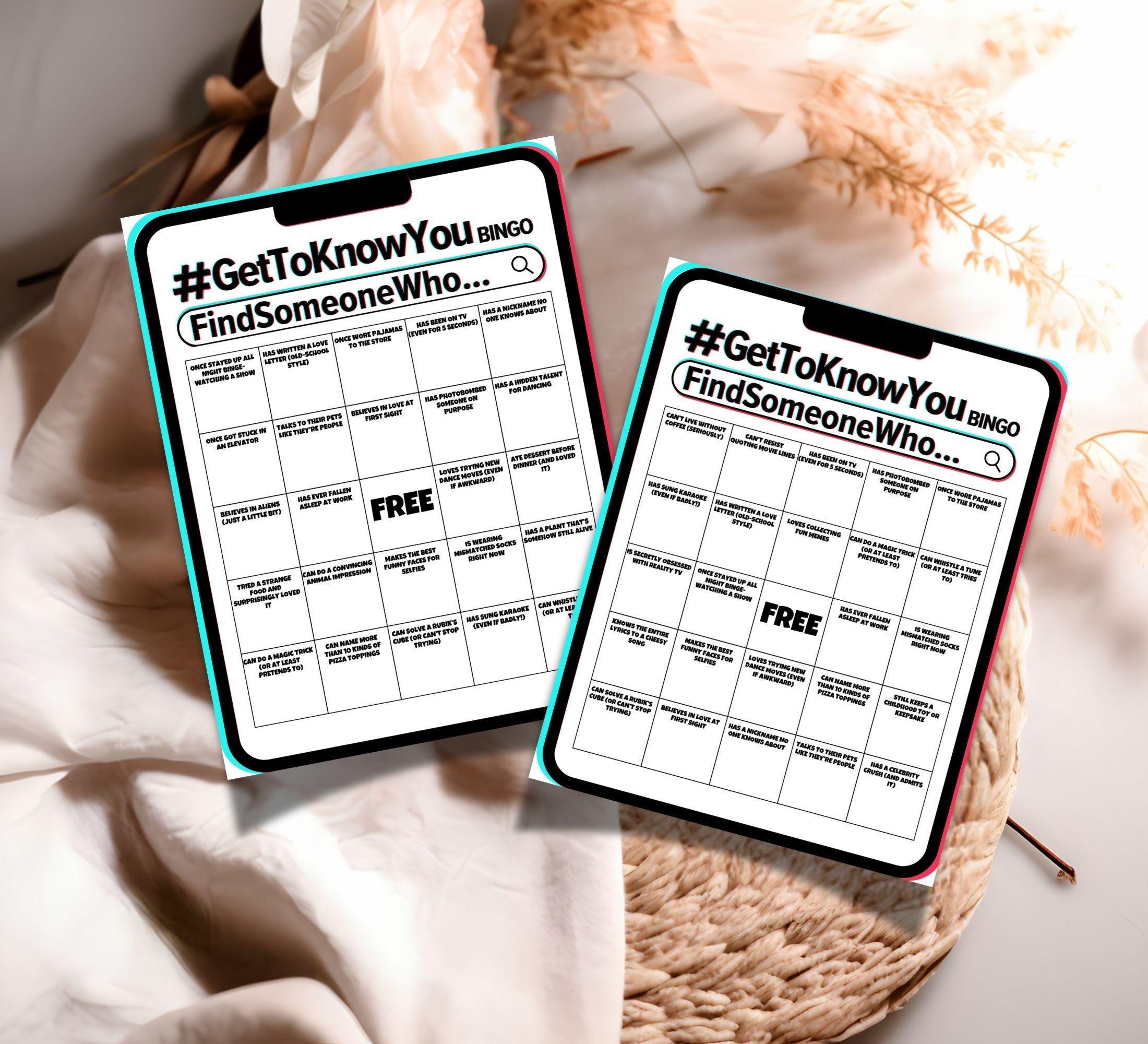Get to Know You Bingo: Icebreaker Game, 50 Unique Cards (digital ...