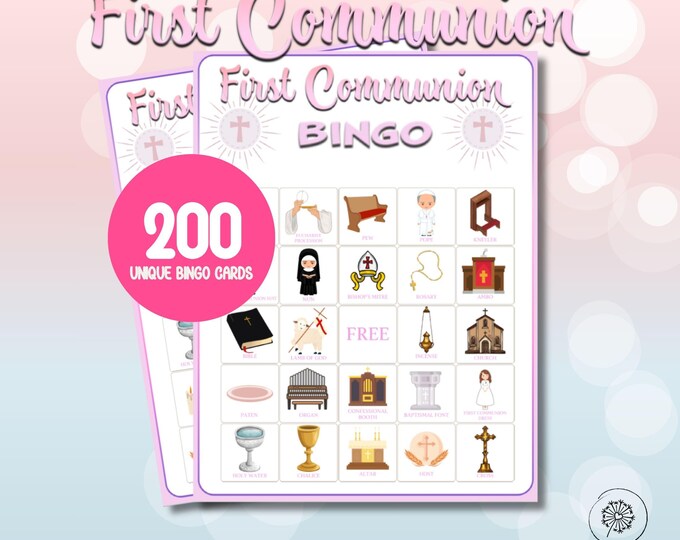 First Communion BINGO Printable Game | Instant Download | Classroom ...