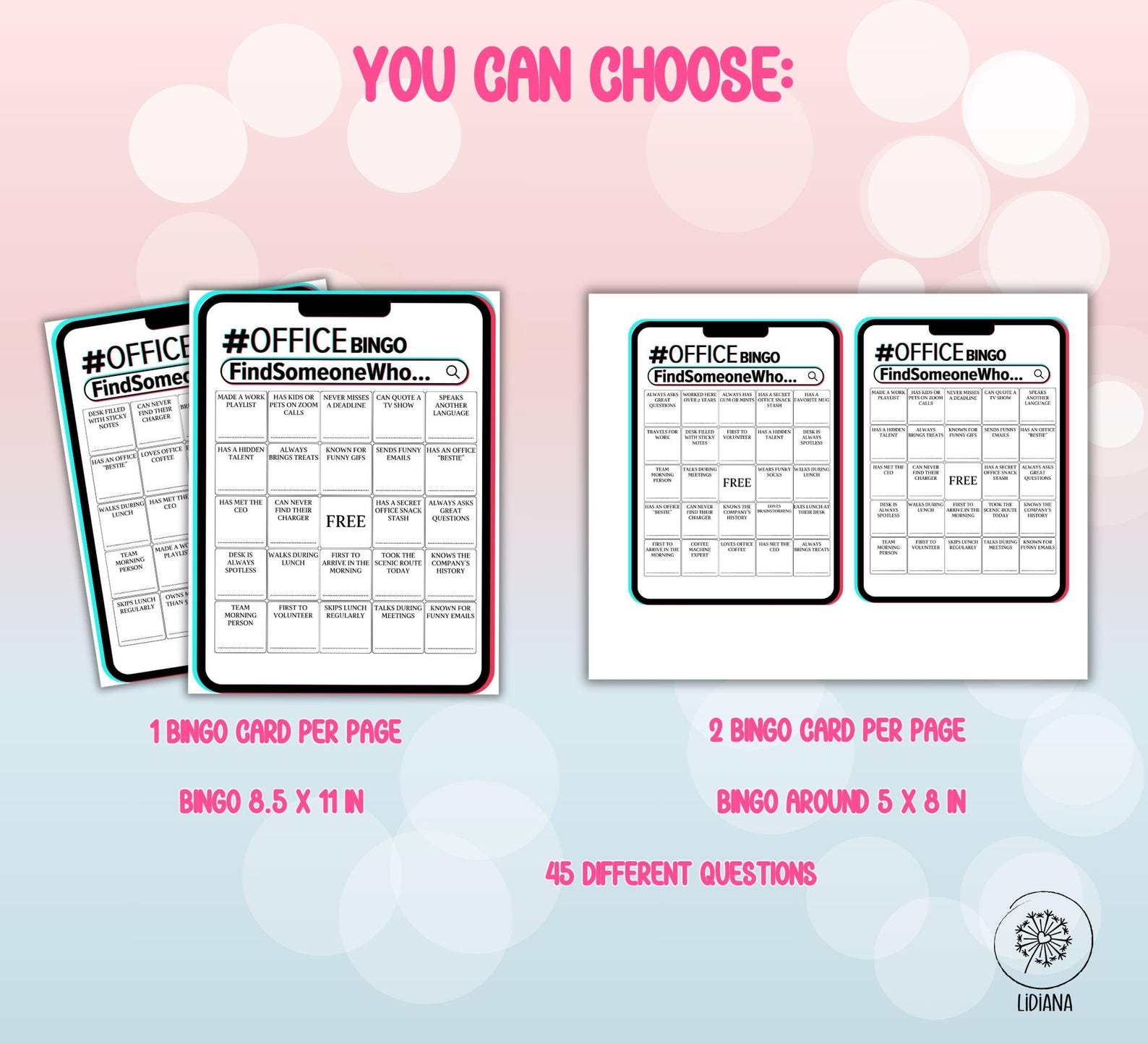 Office Party Bingo Game: Team Building, Coworker Icebreaker (digital ...