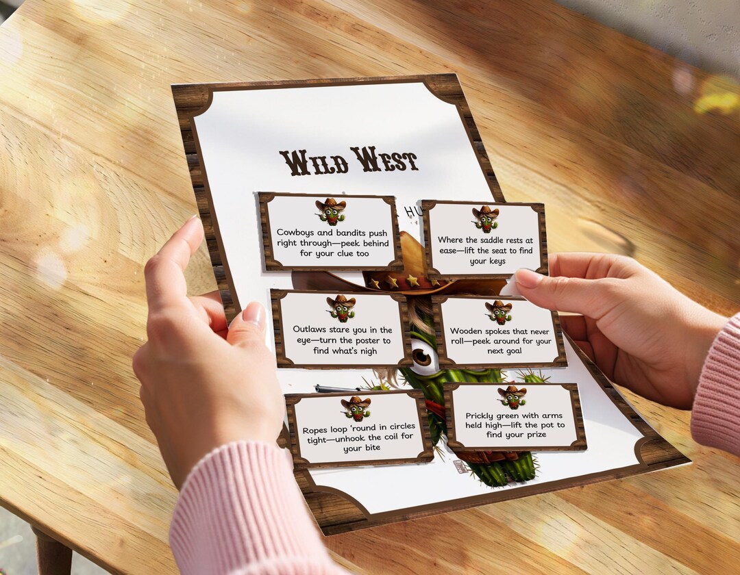 Wild West Scavenger Hunt: Rodeo Birthday Party Game (editable, Digital ...