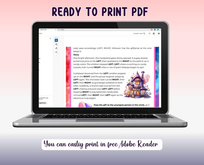 Candyland Left Right Game – Printable Birthday Party Activity (PDF) - Etsy