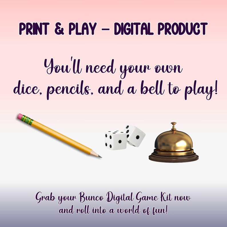 Summer Bunco Game Kit: Printable Scorecards, Tally Sheets (digital ...