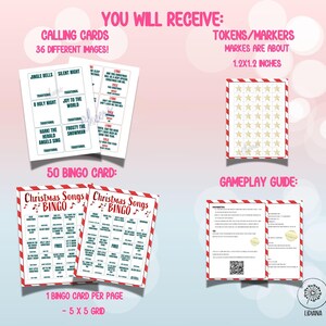 Christmas Songs Bingo Game: 50 Unique Cards With Spotify Playlist ...