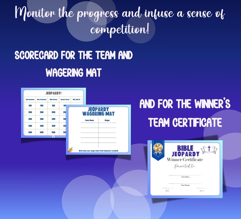 Bible Jeopardy Game: Printable Sunday School Trivia (PDF Download) - Etsy