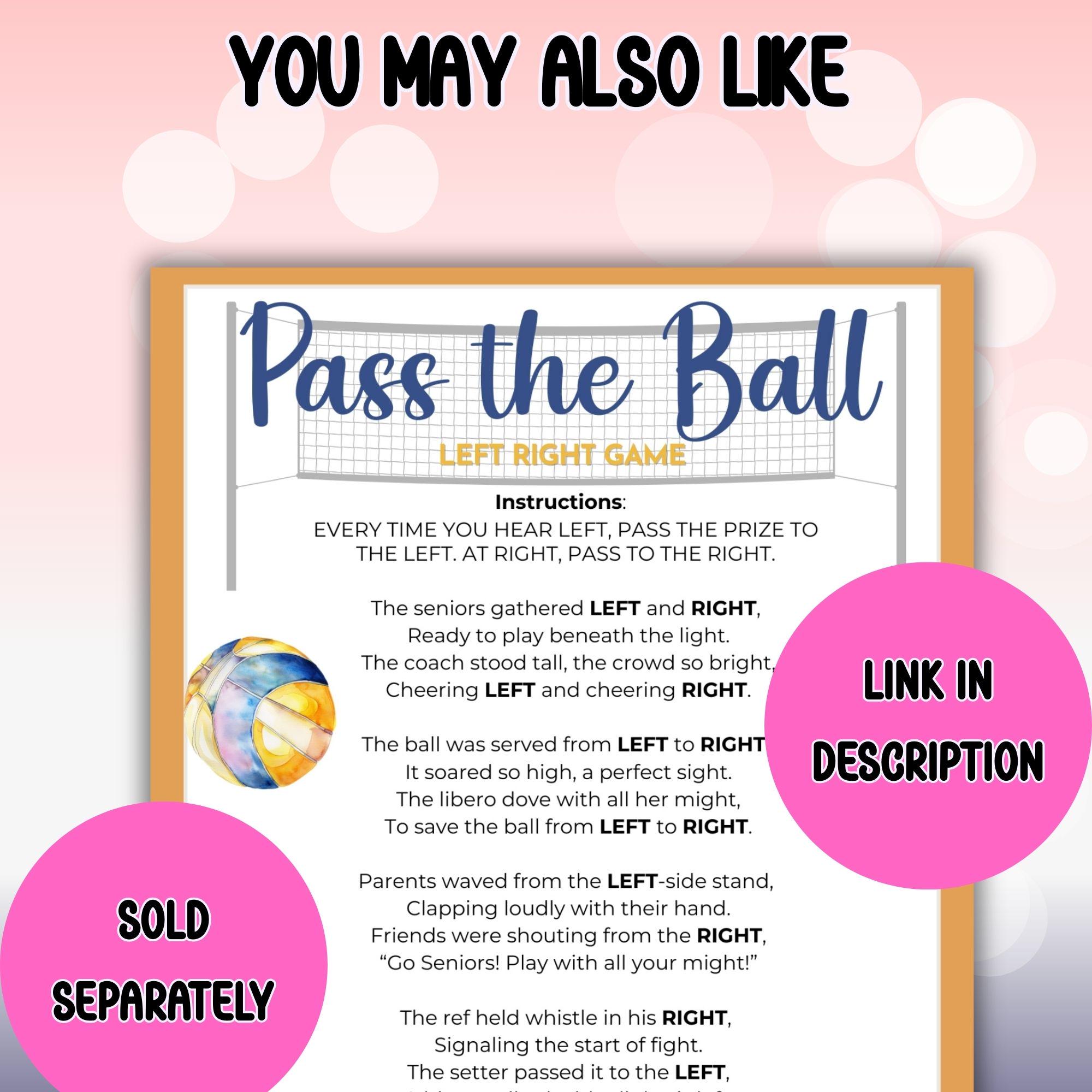Volleyball Trivia Game: Printable Team Party Quiz, Senior Night Banquet ...