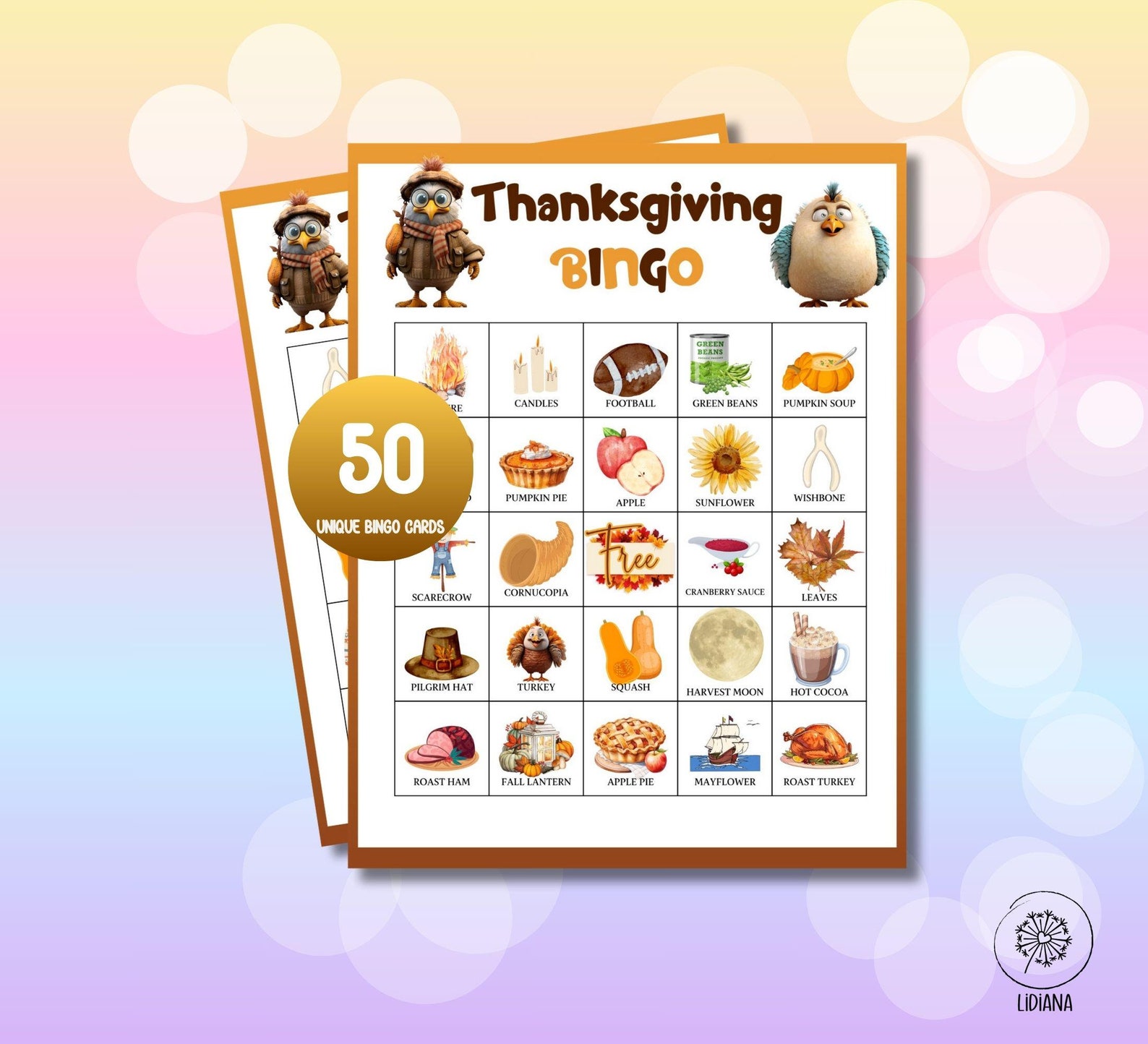 Friendsgiving Bingo for Kids, 50 Printable Funny Thanksgiving Dinner ...