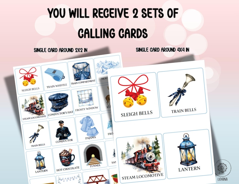 Polar Express Bingo Game: 50 Christmas Party Cards (digital Download ...
