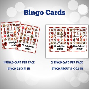 Printable Fire Truck Bingo Game for Boy Birthday Party, Firefighter ...