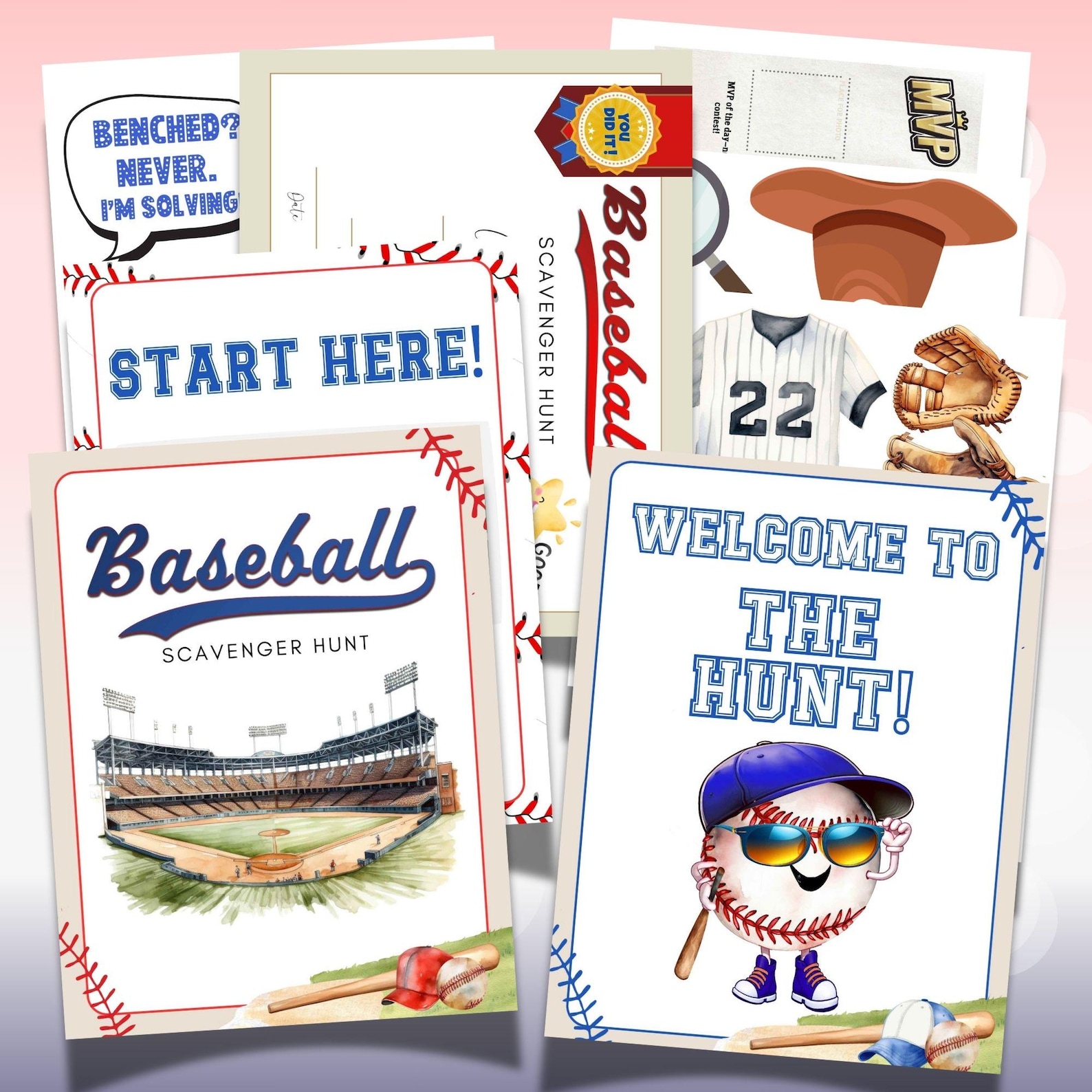 Baseball Scavenger Hunt: Little League Team Party Game (printable ...