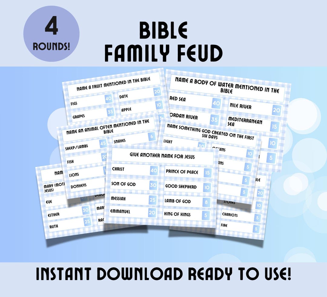 Christian Bible Feud Game , Bible Family Feud-style Game Show, Church ...