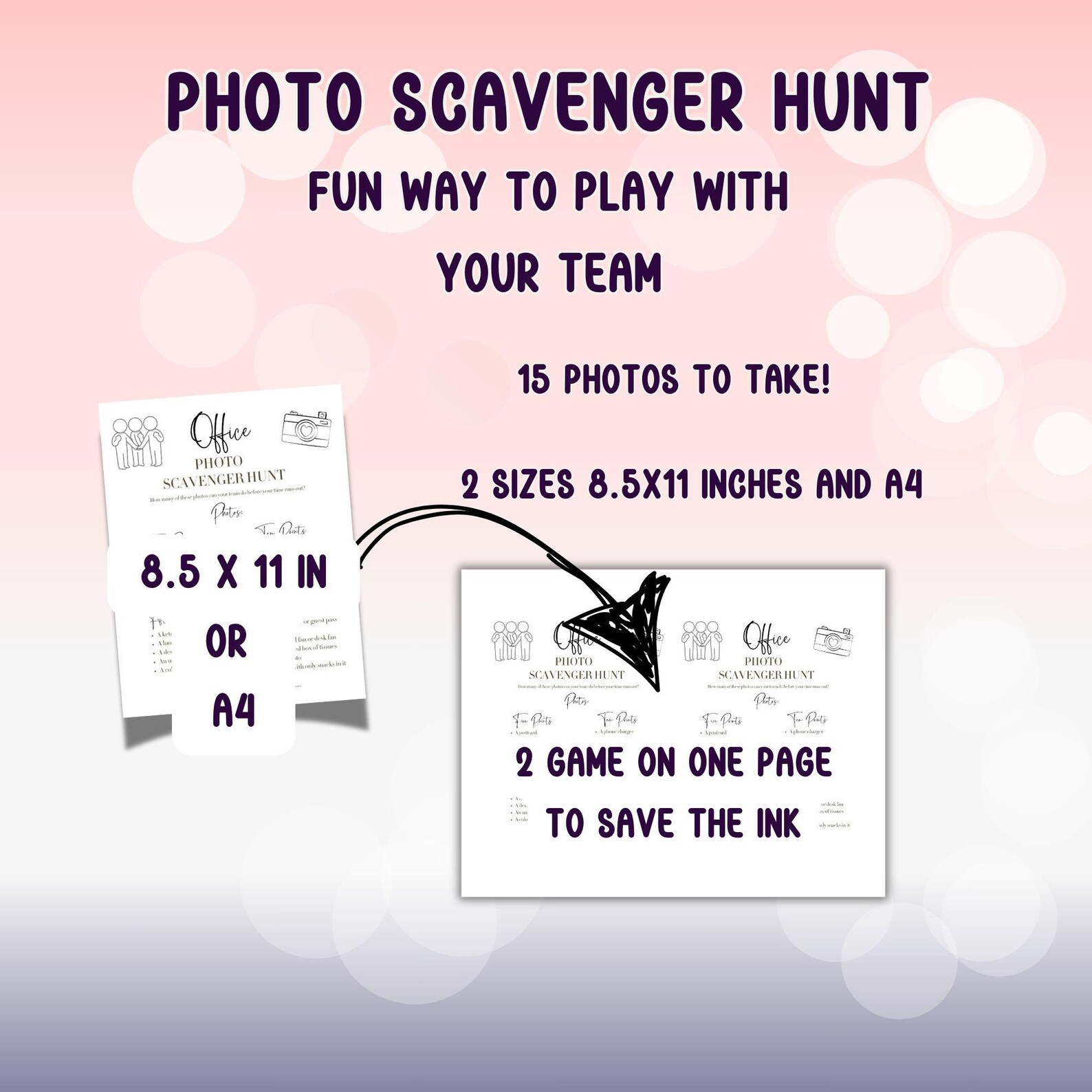 Office Photo Scavenger Hunt, Printable Work Party Game for Christmas ...