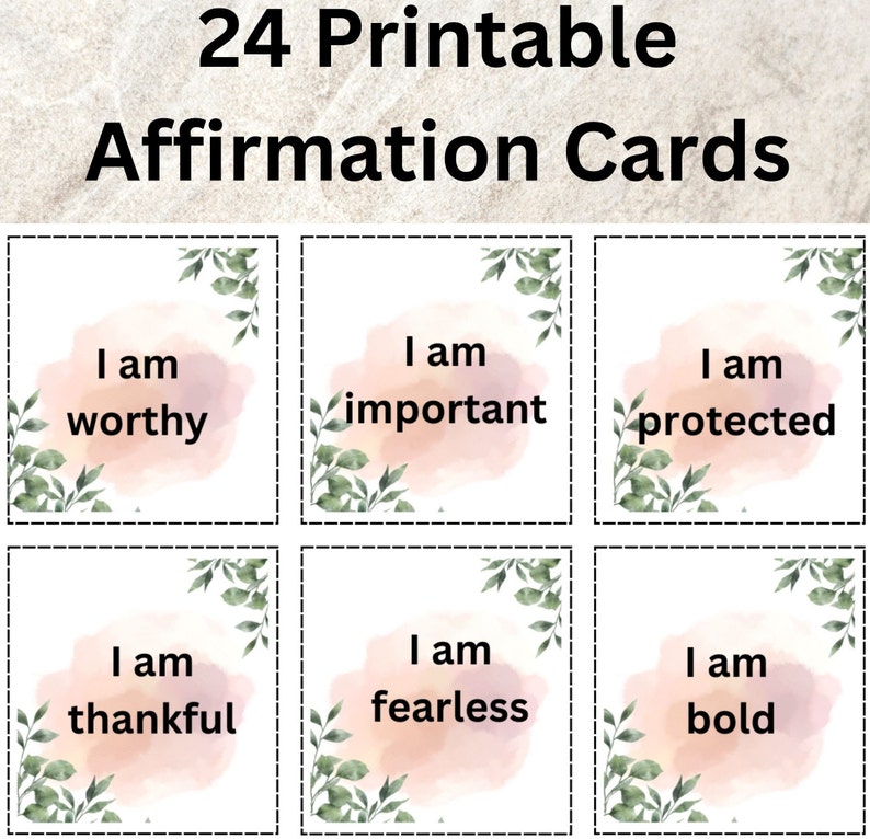 Affirmation Cards/empowering Affirmation Cards/christian Affirmation - Etsy