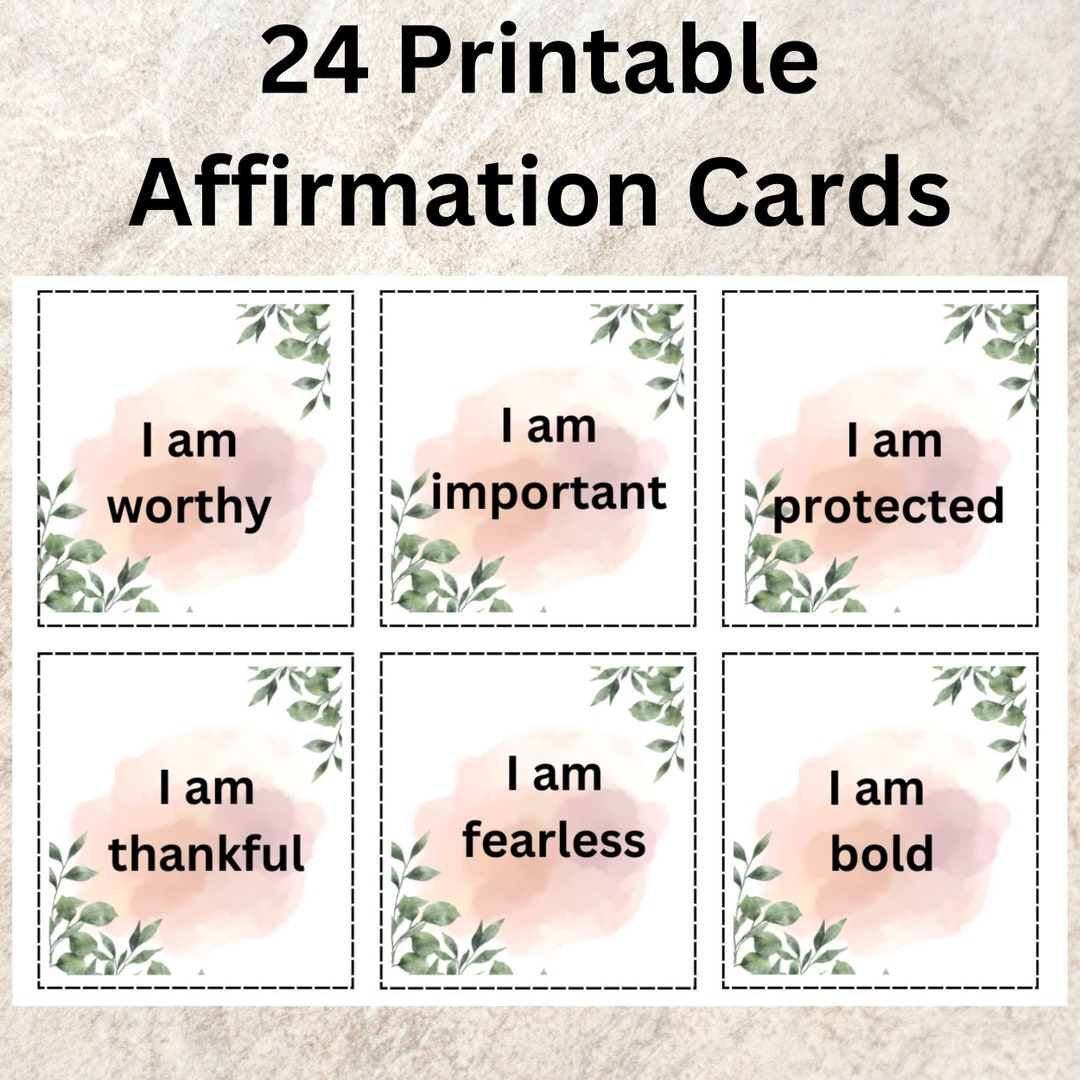 Affirmation Cards/empowering Affirmation Cards/christian Affirmation - Etsy