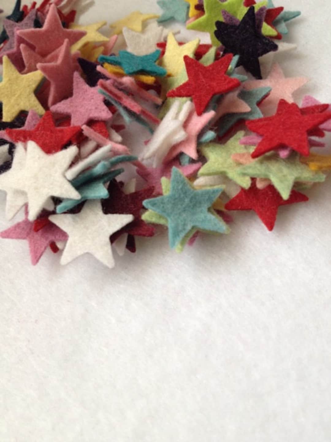 300 Small 3/4 Wool Felt Stars mixed Only - Etsy