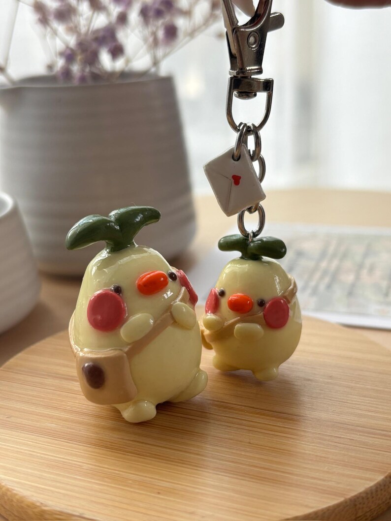 Duck Mailman Clay Buddy – Cute Desk Friend, Kawaii Figurine, Stress ...