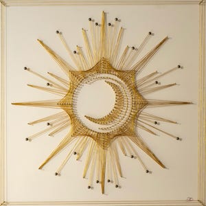 SUN AND MOON Stringart 3D / Handmade / Sacred Geometry / Modern Decor ...