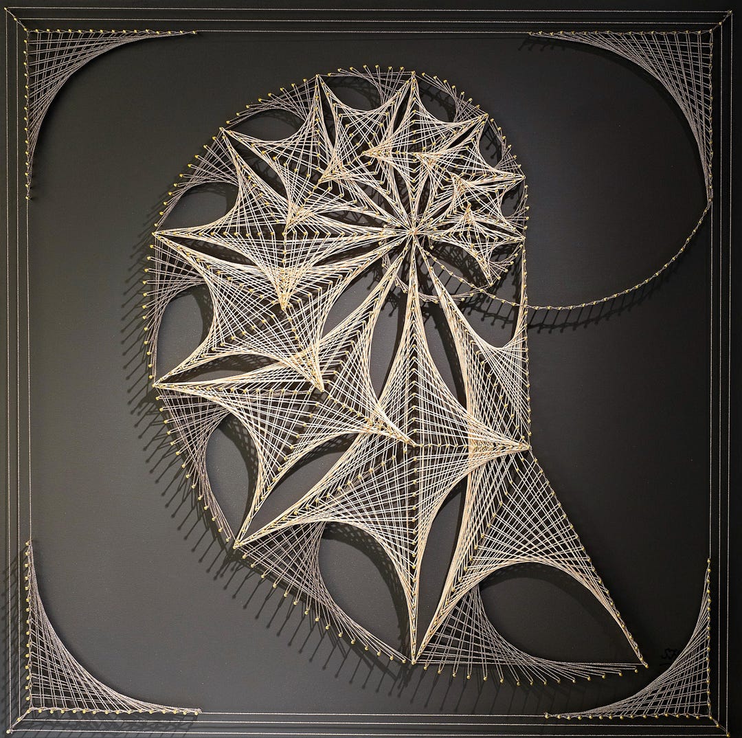FIBONACCI SPIRAL Stringart 3D / Handmade / Sacred Geometry / Modern ...
