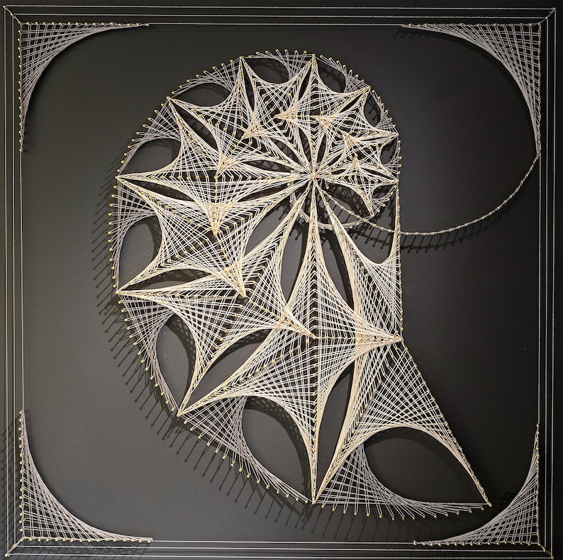 FIBONACCI SPIRAL Stringart 3D / Handmade / Sacred Geometry / Modern Decor / Home / Office ...