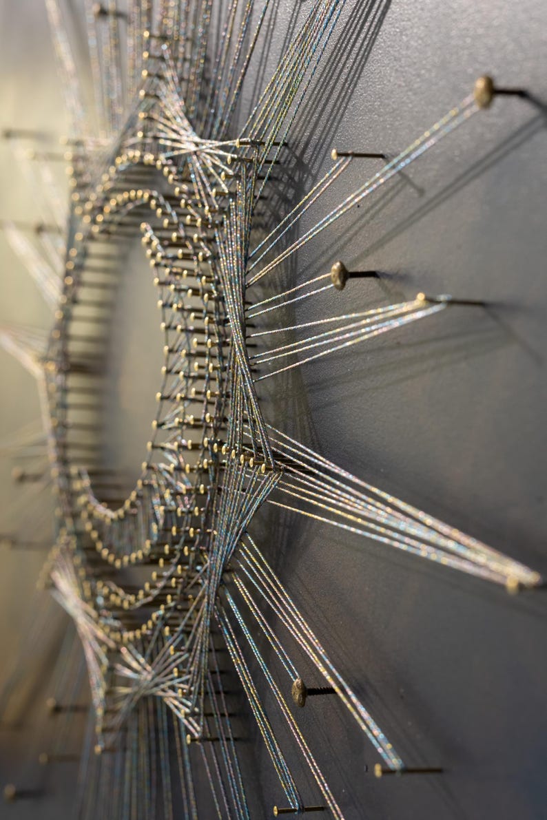 SUN AND MOON Stringart 3D / Handmade / Sacred Geometry / Modern Decor ...