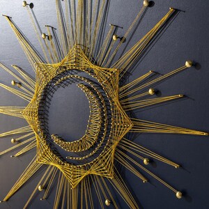 SUN AND MOON Stringart 3D / Handmade / Sacred Geometry / Modern Decor ...