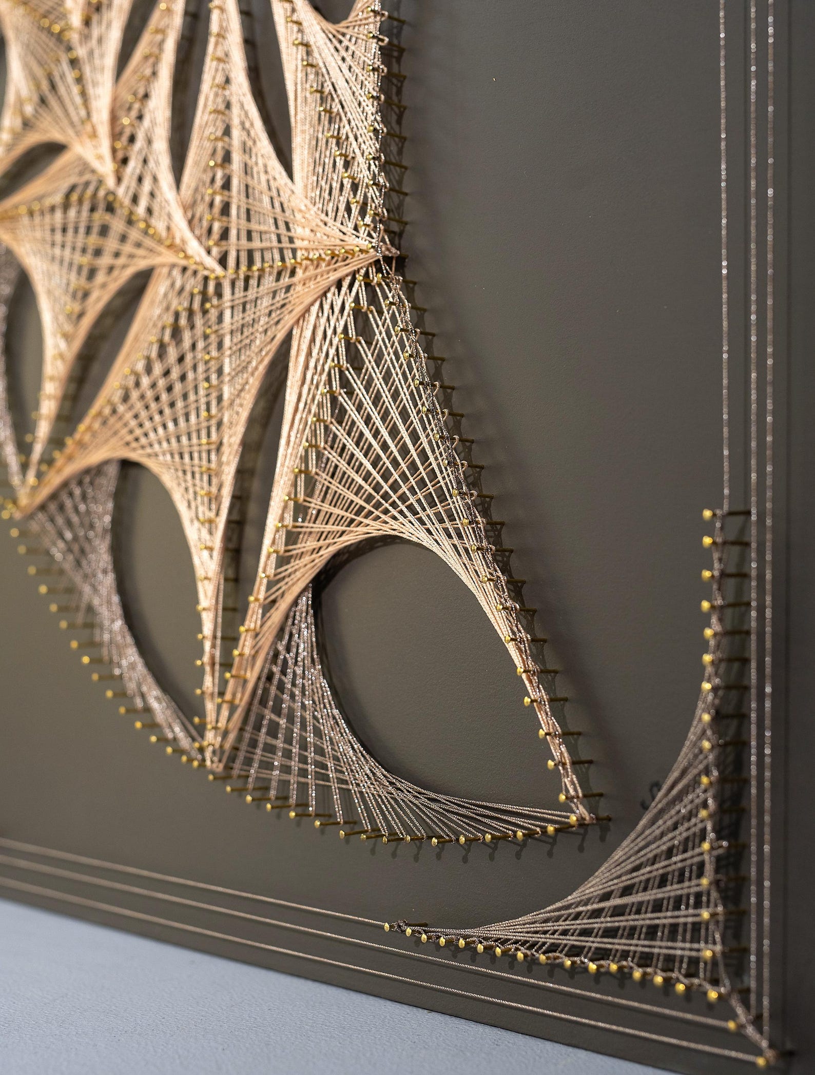 FIBONACCI SPIRAL Stringart 3D / Handmade / Sacred Geometry / Modern Decor / Home / Office ...