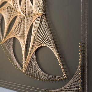 FIBONACCI SPIRAL Stringart 3D / Handmade / Sacred Geometry / Modern ...
