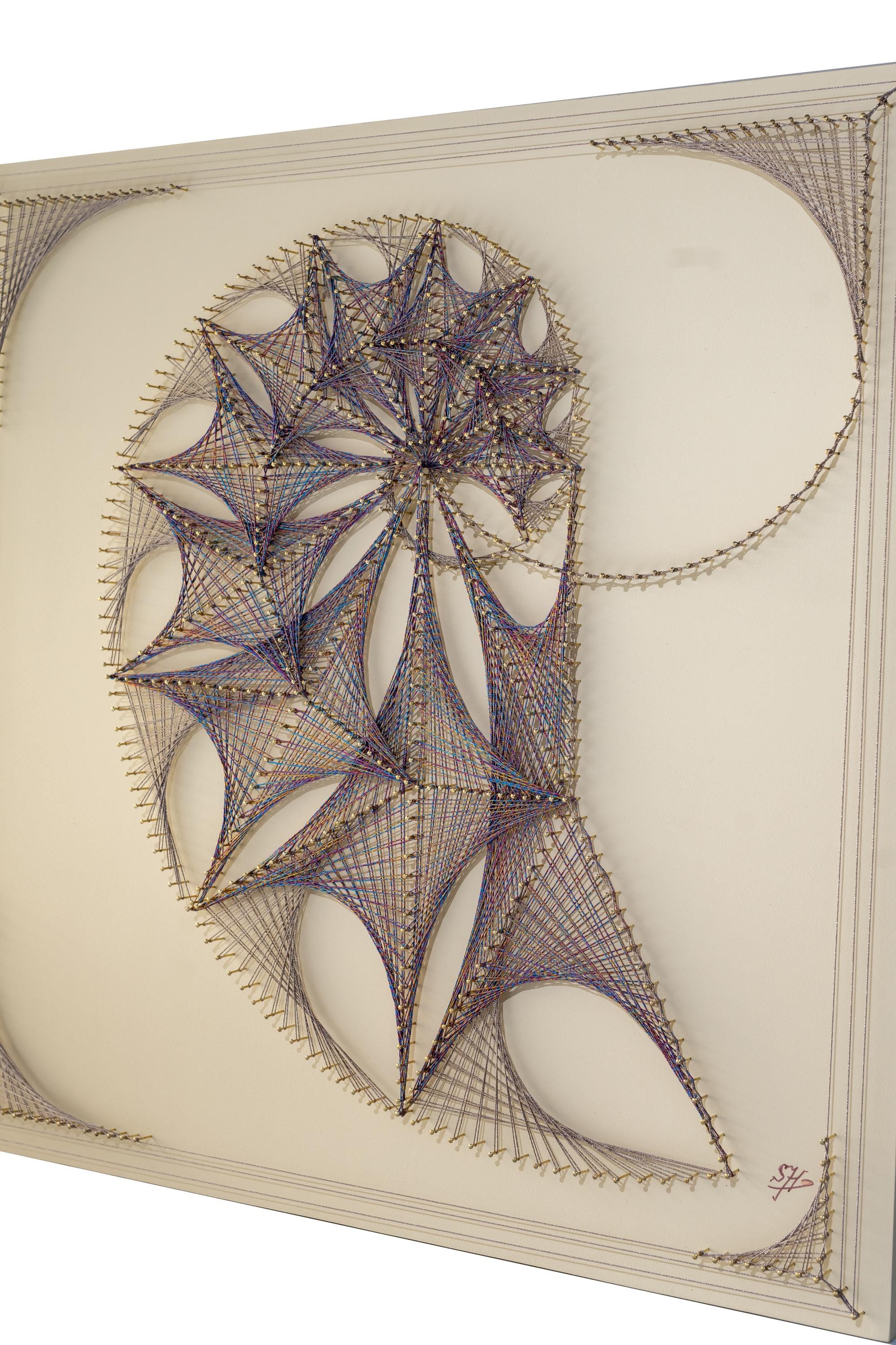 FIBONACCI SPIRAL Stringart 3D / Handmade / Sacred Geometry / Modern Decor / Home / Office ...