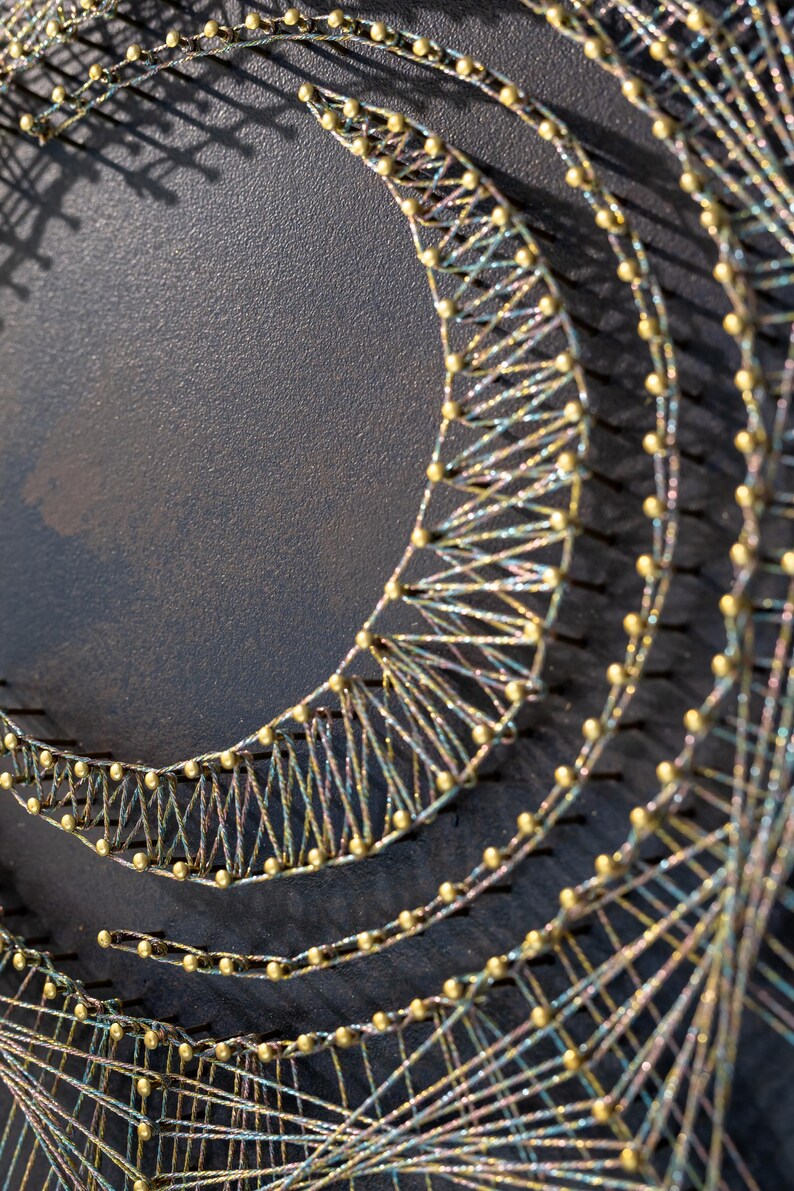 SUN AND MOON Stringart 3D / Handmade / Sacred Geometry / Modern Decor ...