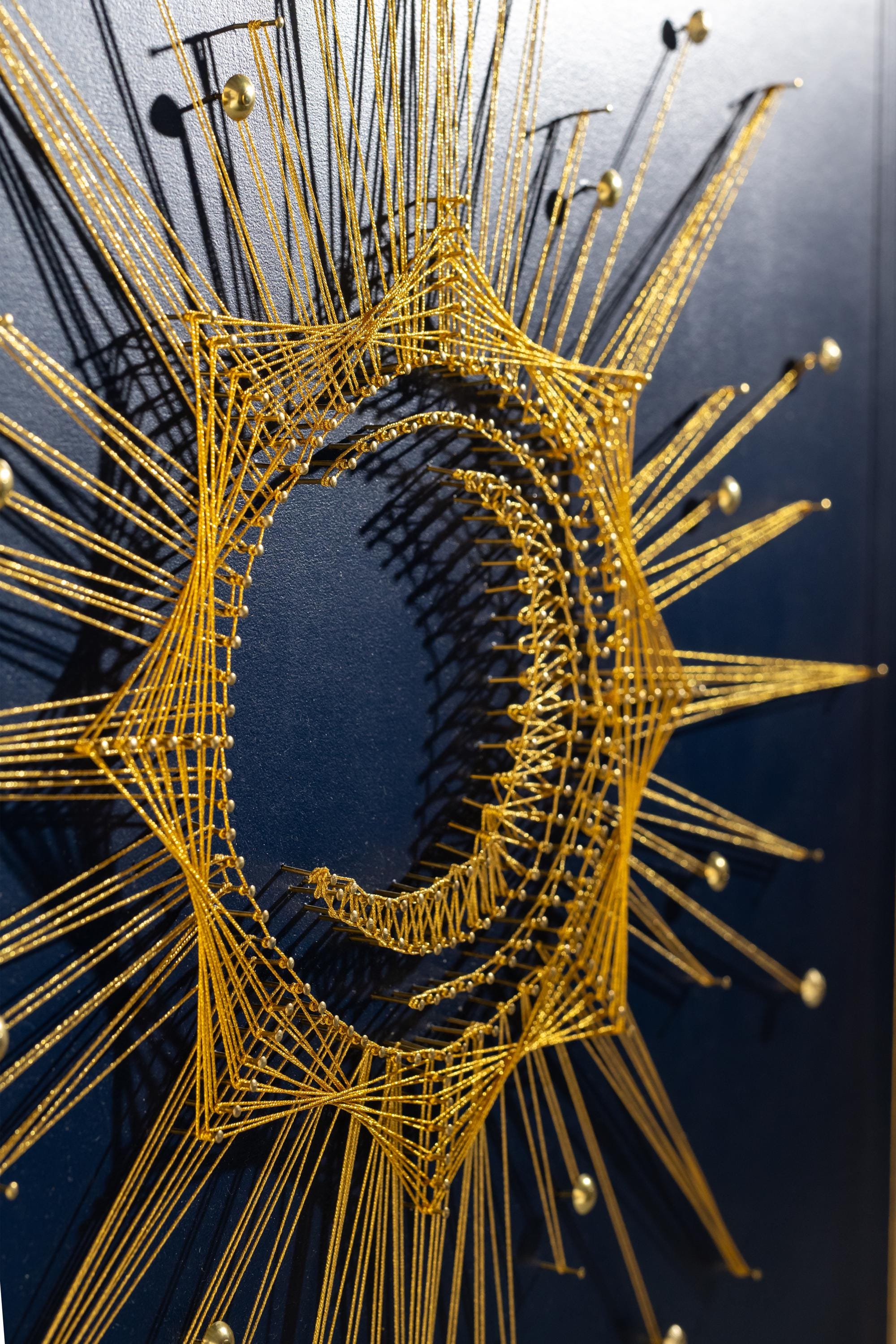 SUN AND MOON Stringart 3D / Handmade / Sacred Geometry / Modern Decor ...