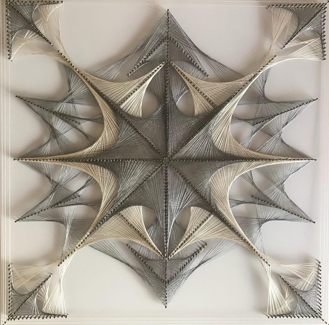 STAR Stringart 3D / Handmade / Sacred Geometry / Modern Decor / Home ...