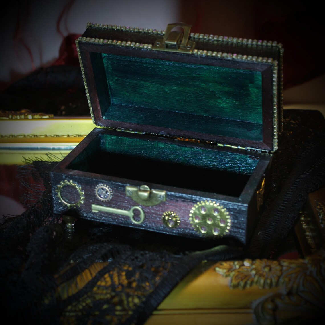 Steampunk Gothic Butterfly Treasure Box - Etsy