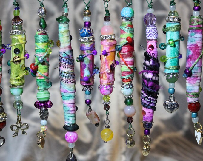 Bohemian Colorful Hand Made Paper Beads - Etsy