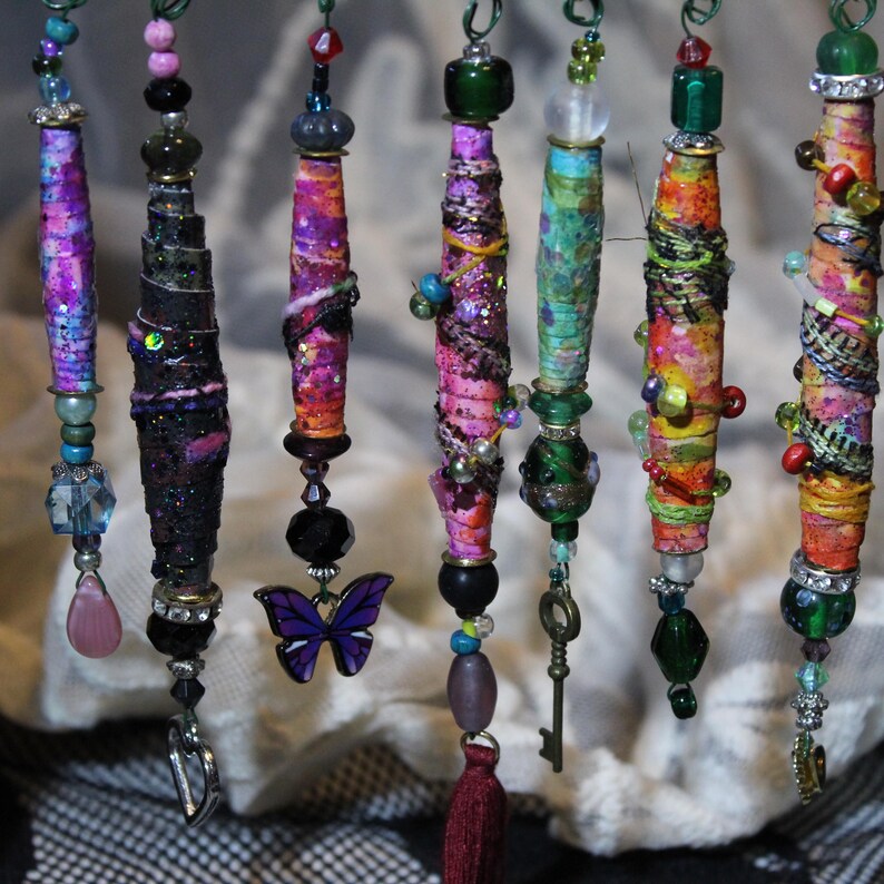 Gypsy Boho Colorful Hand Painted Paper Beads - Etsy