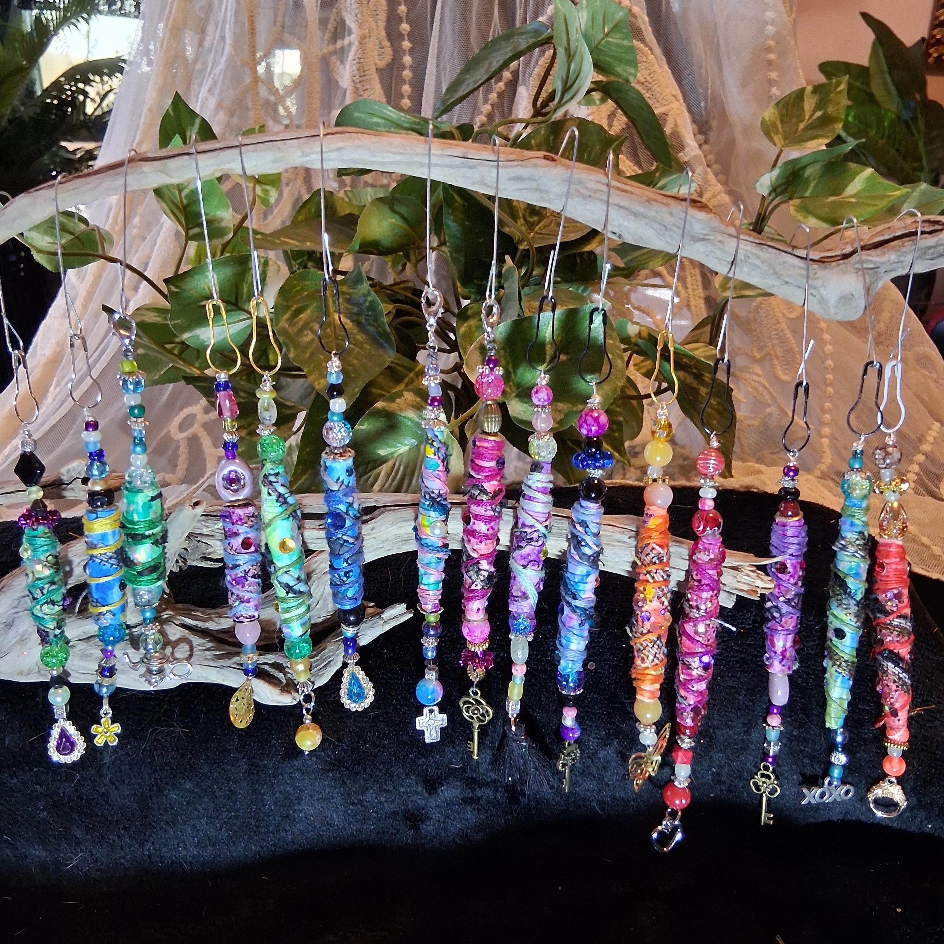 Colorful Embellished Paper Beads Set of 15 - Etsy