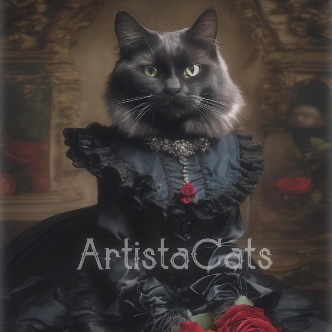 Gothic Victorian Cat Portraits - Etsy
